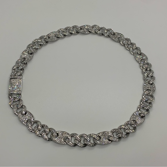 Accessories | 14k White Gold Iced Figaro Cuban Link Chains 13mm 18 2 ...
